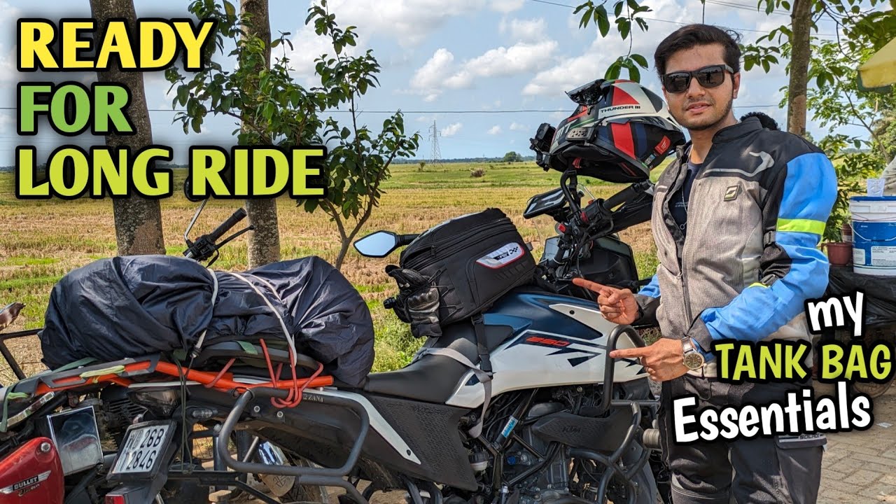 Things to carry during LONG RIDE 🏻| Tank Bag ESSENTIALS for Long Ride 🤔 ...