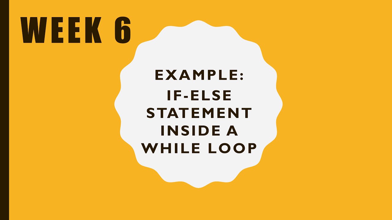 how to use if-else statement inside a while loop | statement programs ...