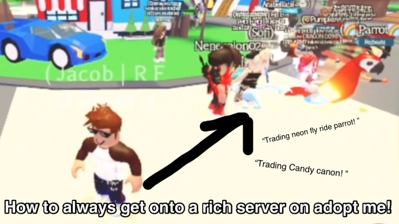 How to go on a rich server on Adopt Me ( Roblox ) - YouTube