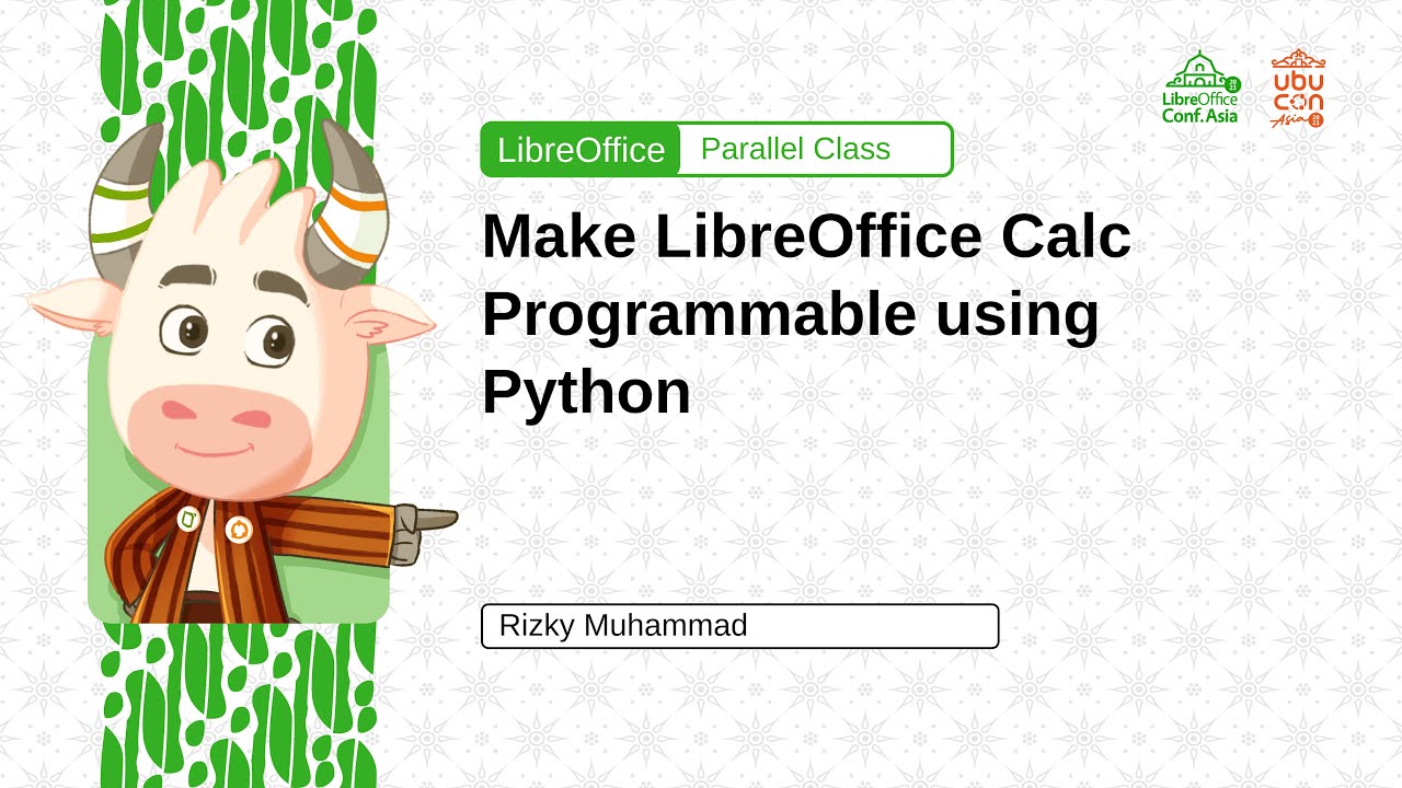 Make LibreOffice Calc Programmable Using Python By Rizky Muhammad YouTube Make LibreOffice Calc Programmable Using Python By Rizky Muhammad YouTube