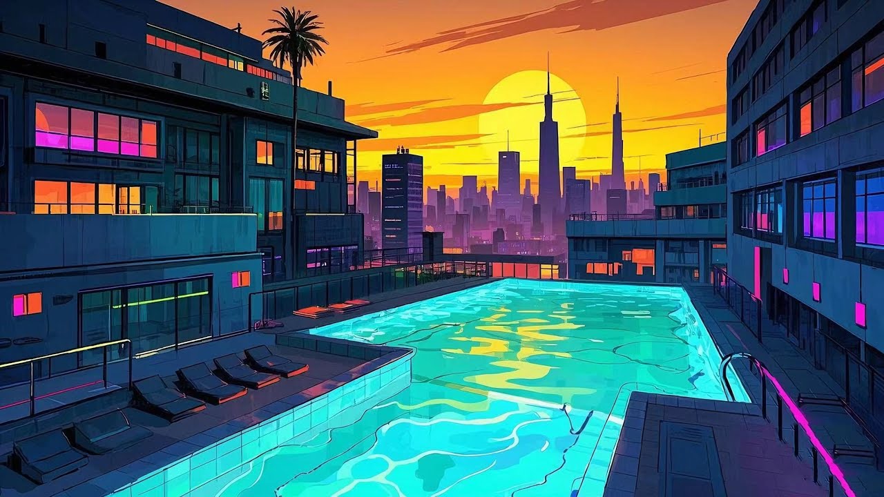 Lofi Music |pool party but alone 一个人的泳池狂欢 | 1.5 hour - YouTube