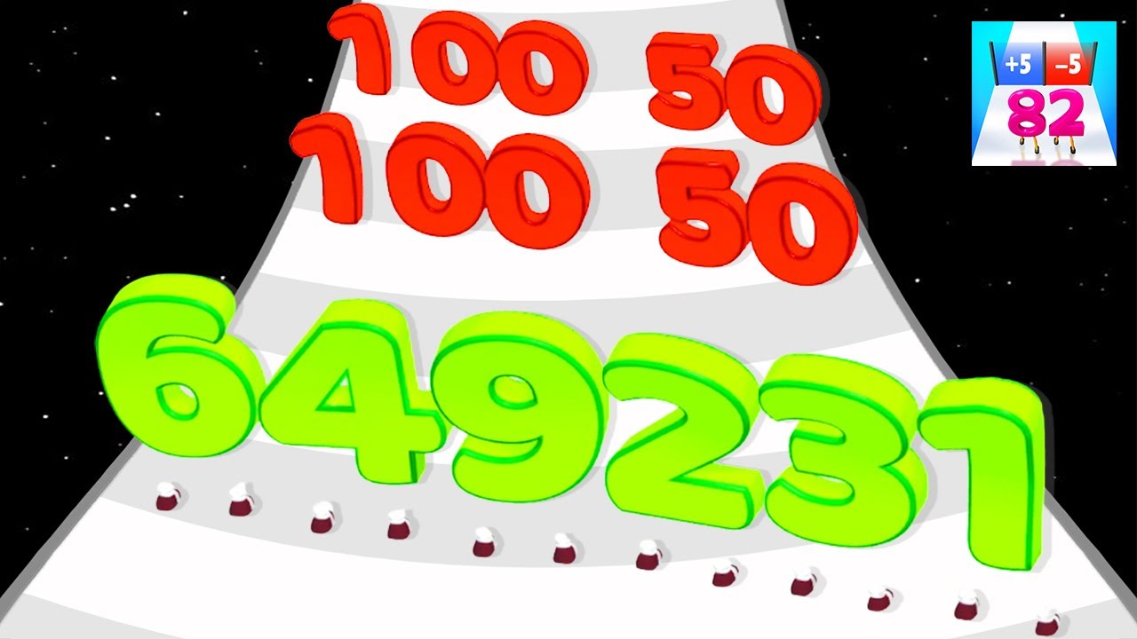 DIGIT RUN 3D - Number Game Addition and Subtraction (max level) - YouTube