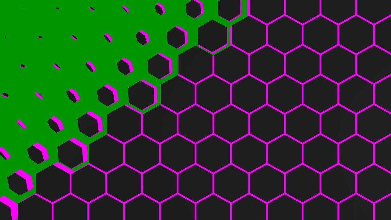 Hexagon Transition Green Screen 5 - YouTube