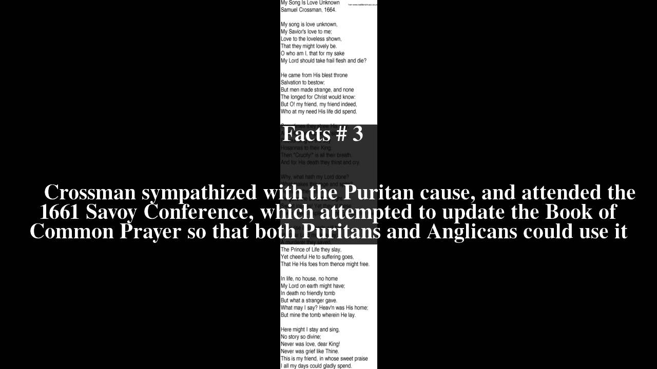 Samuel Crossman Top # 7 Facts - YouTube