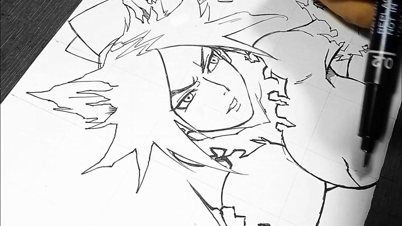 Drawing YORUICHI God Of Thunder Form - BLEACH TWBW - YouTube