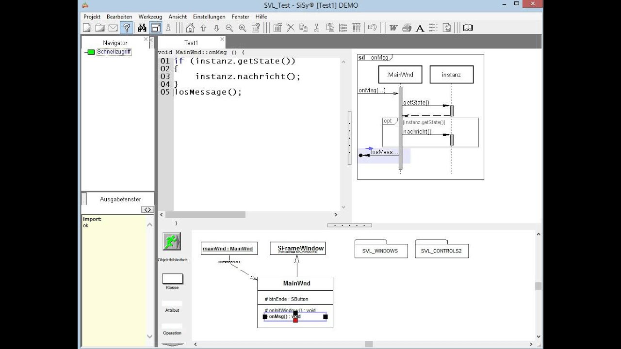 Das Sequenzdiagramm in SiSy - YouTube