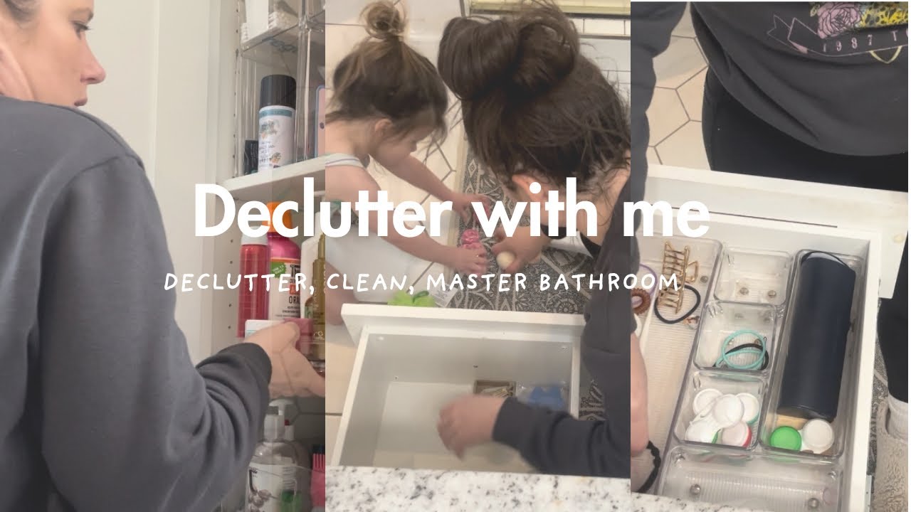 Declutter with me // Clean & Purge // Master Bathroom - YouTube
