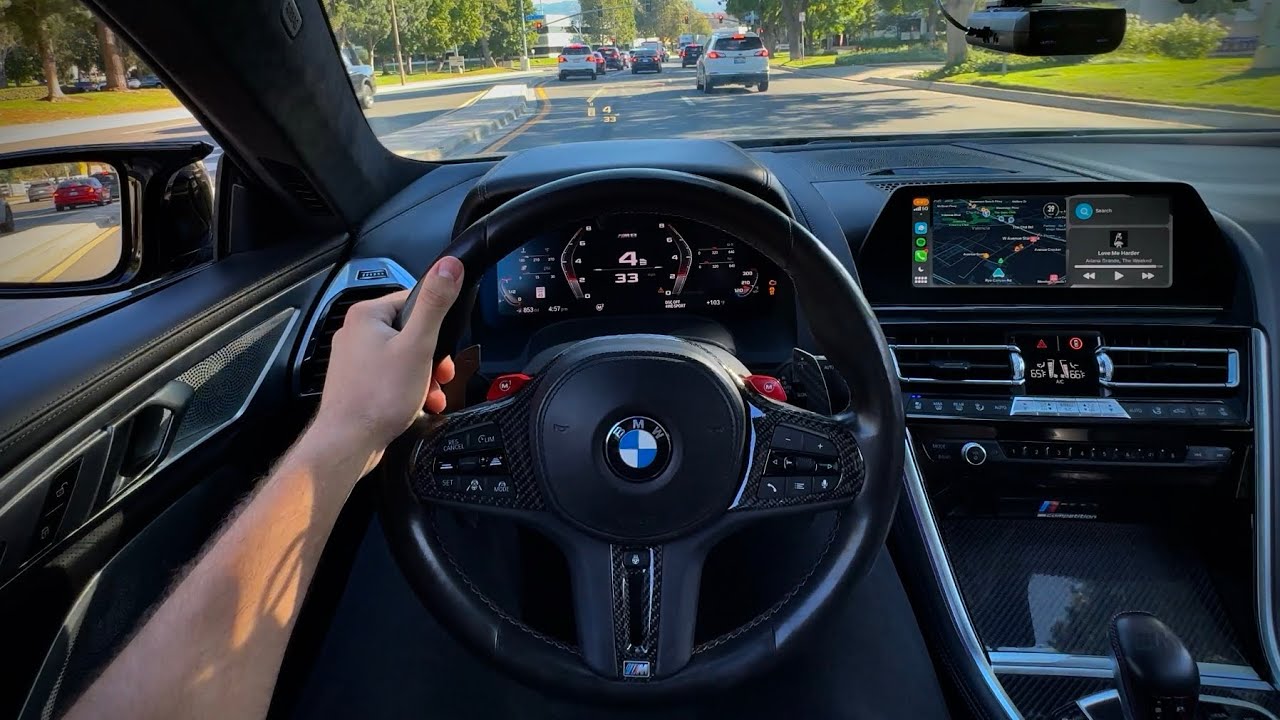 BMW M8 COMP + Cat less Downpipes POV DRIVE - YouTube