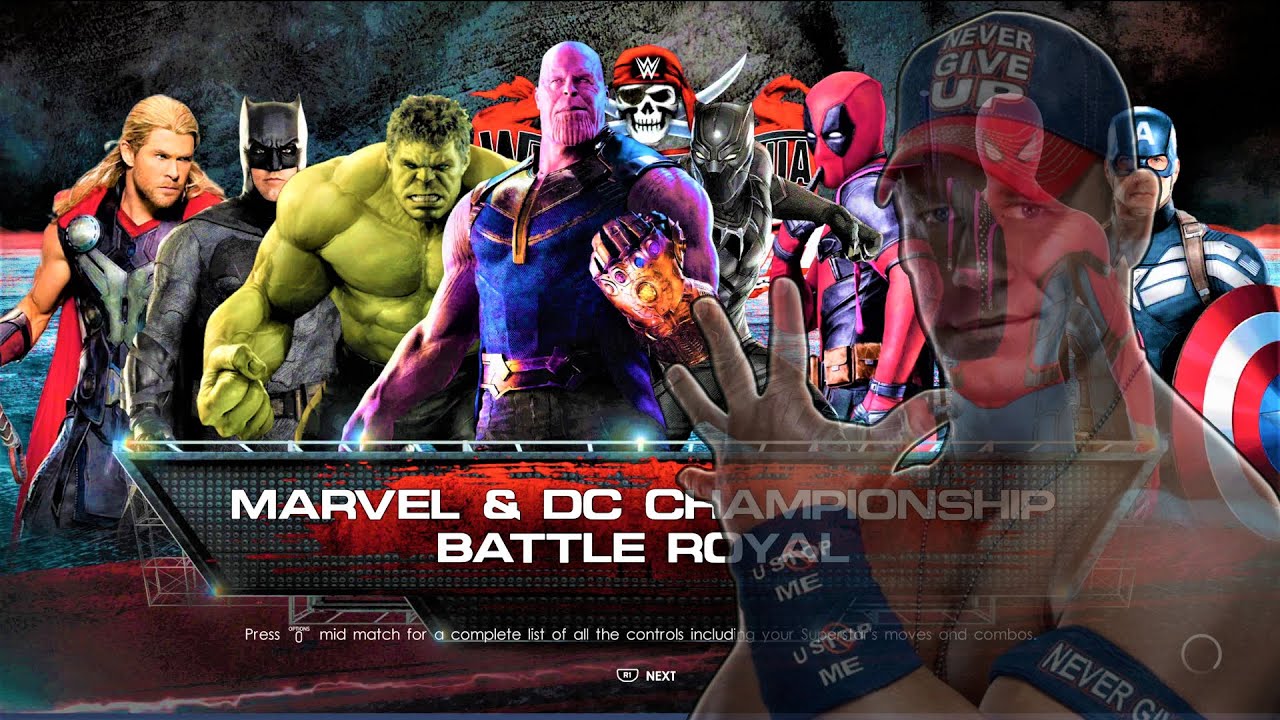 Avengers DC Superhero Battle Royal - Winner faces JOHN CENA | WWE 2K22 ...