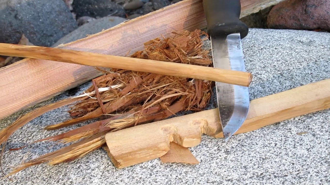 Root Hand Drill Spindle: Hemlock on Cedar - YouTube