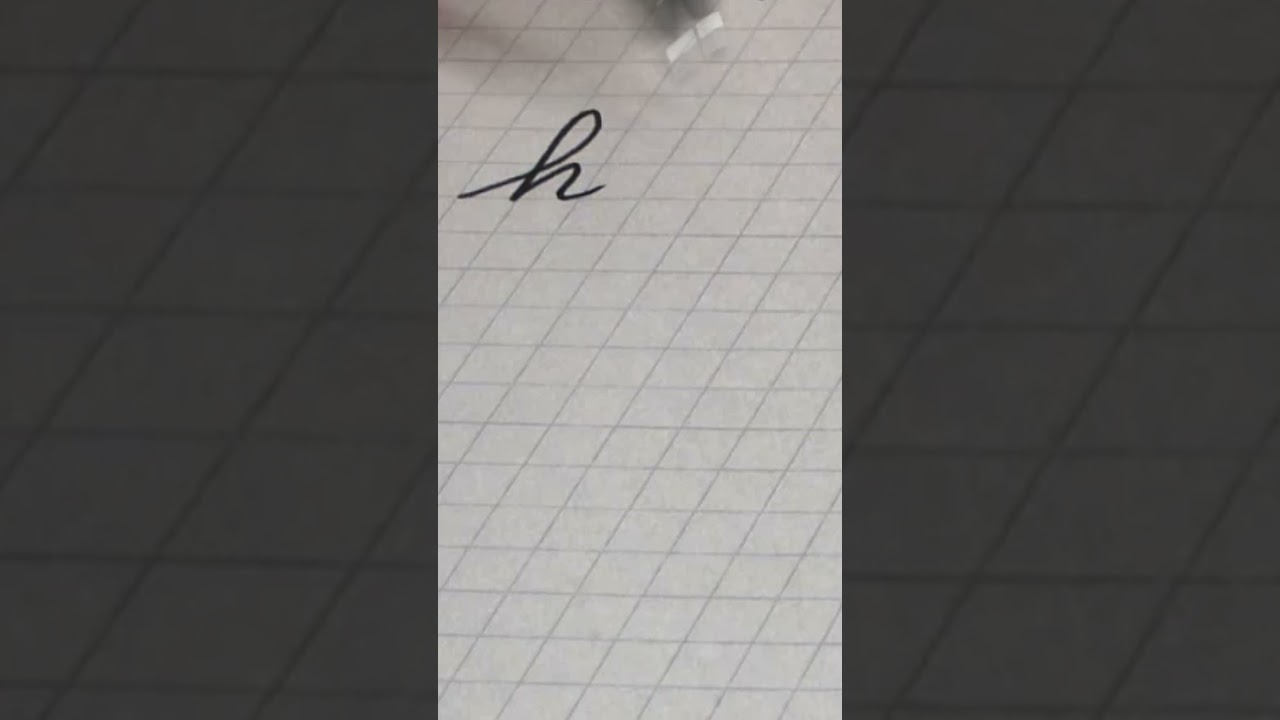 COMO HACER letra H en CURSIVA MINUSCULA | HOW TO MAKE letter H in ...