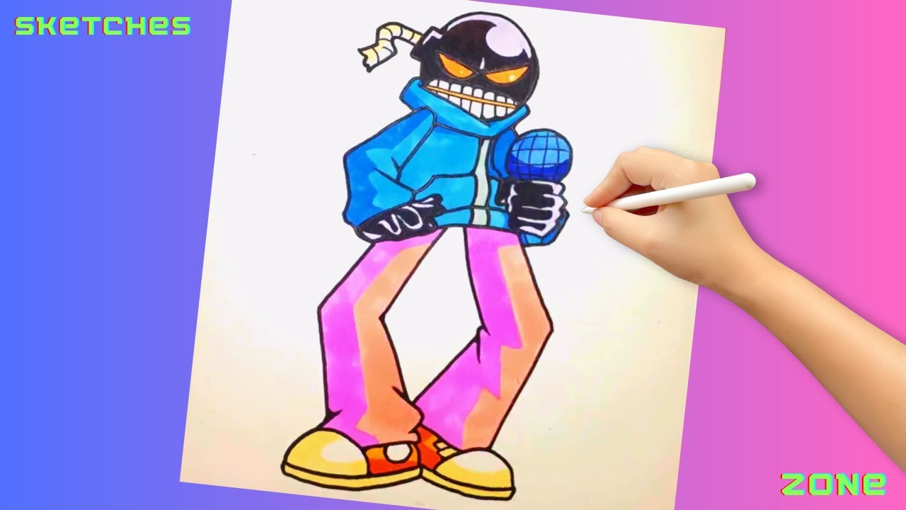 How to Draw FNF - Whitty - YouTube