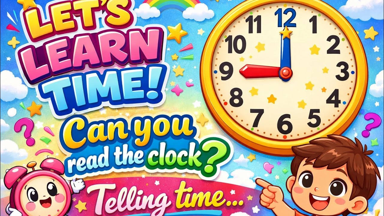 Telling time for children | Learn to tell time on a clock | Analog ...