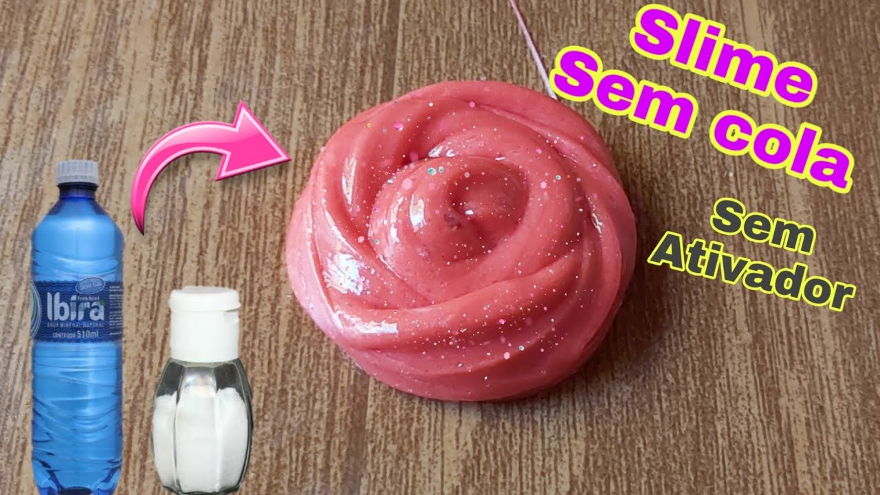 COMO FAZER SLIME DE ÁGUA E SAL /SEM COLA, SEM ATIVADOR, SEM BÓRAX, SEM ...