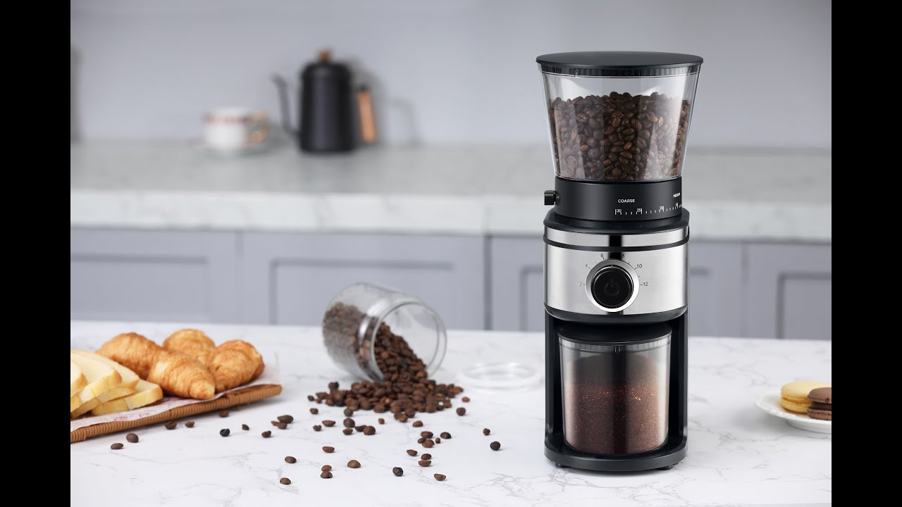 Conical Burr Coffee Grinder, Electric Burr Coffee Grinder with 30 Grind ...
