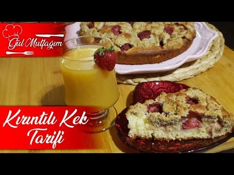 KIRINTILI KEK 💕Çilekli Kırıntılı Pamuk Kek💕Gül Mutfağım