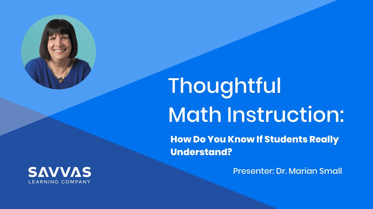 Thoughtful Math Instruction: How Do You Know If Students Really ...