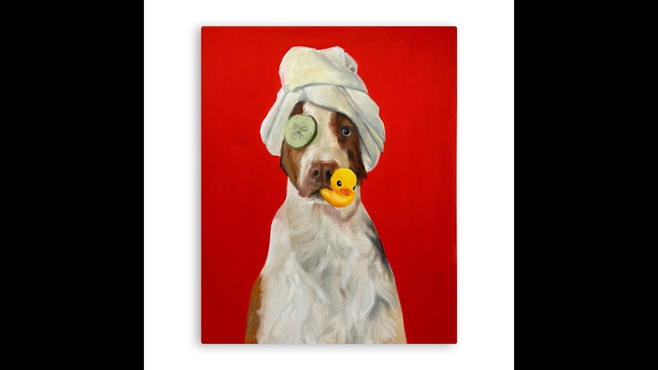 Pampered Pup Spa Day: Whimsical Dog Art for Animal Lovers - YouTube