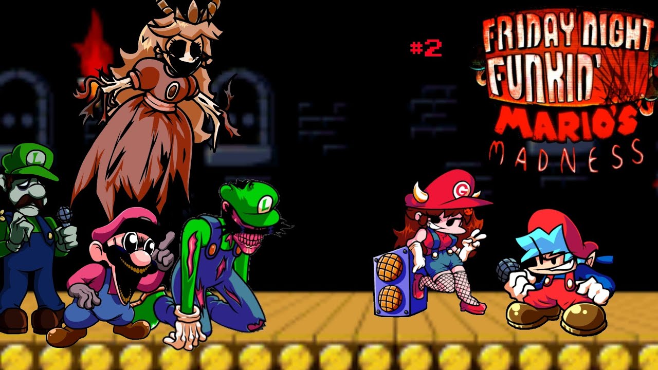 fnf vs Mario mandes v2 #2 versión chafa de teléfono - YouTube