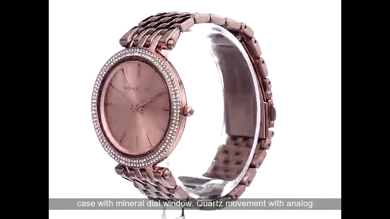 Michael Kors Women's Darci Rose Gold-Tone Watch MK3192 Review - YouTube