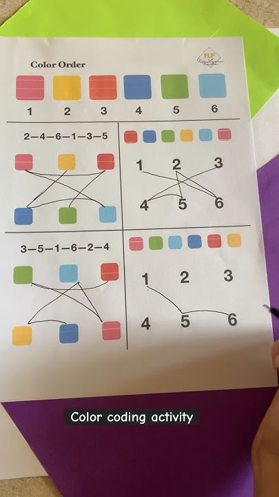 Color coding worksheet for kids #colorcoding #worksheetforkids - YouTube