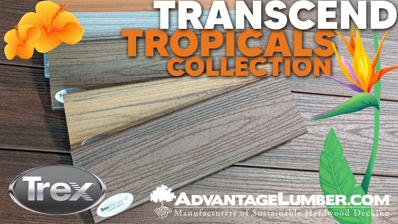 Trex Decking - Transcend Tropicals Collection - Color Comparison - YouTube
