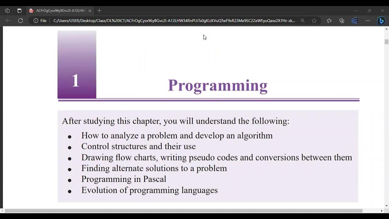 O/L | ICT | programming | English medium | Part 1 - YouTube