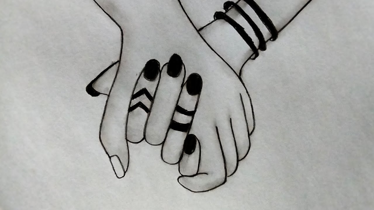 How to draw couple hand drawing || pencil sketch || Easy drawing Step ...