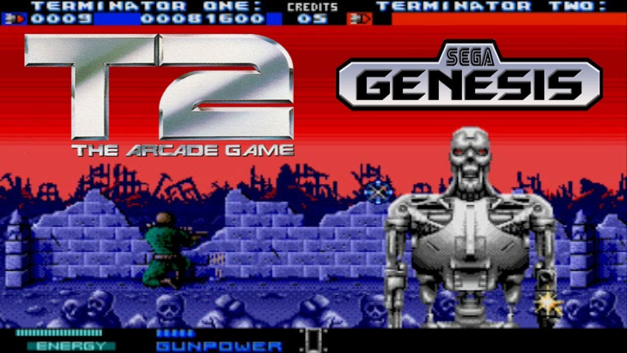 T2 : The Arcade Game - SEGA Genesis / Mega Drive (1992) - YouTube