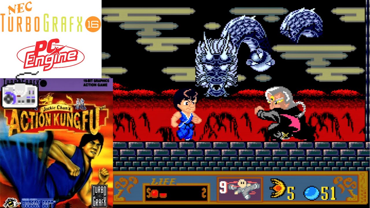 Jackie Chan's Action Kung Fu (1992) NEC TurboGrafx-16 / PC Engine Gameplay in HD (Ootake) - YouTube