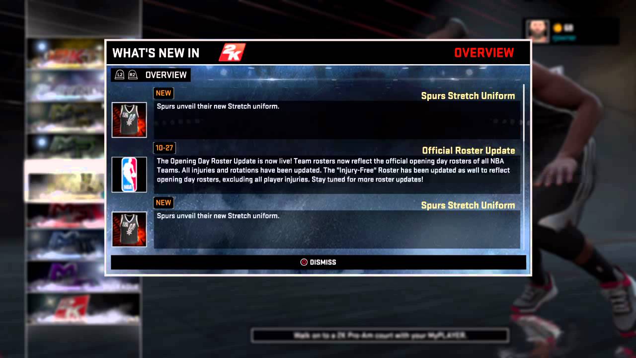 NBA 2K16 UPDATE -NEW- October 28th Roster Change New UniForm - YouTube