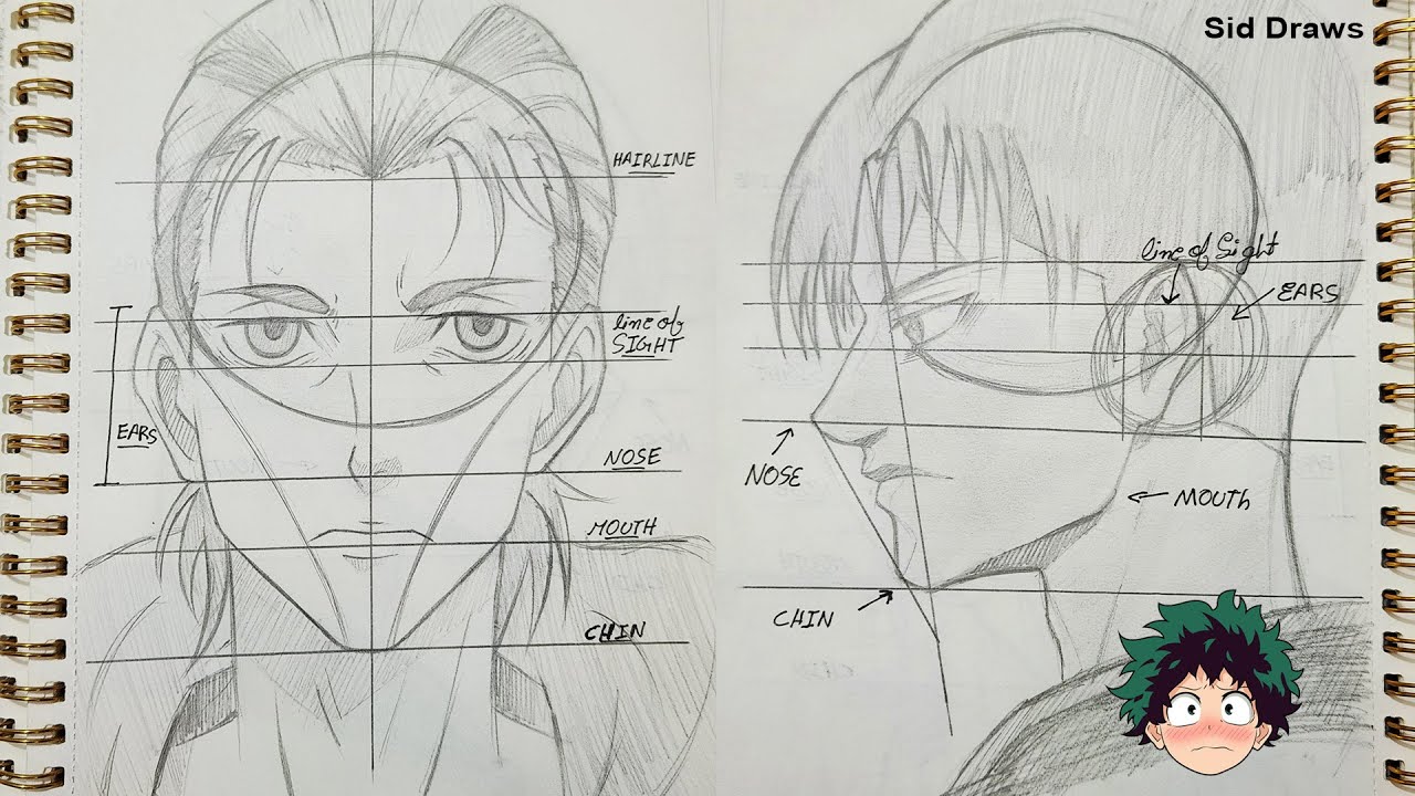 How To Draw A perfect Anime Face 😄 for Beginners Very Easy Tutorial ...