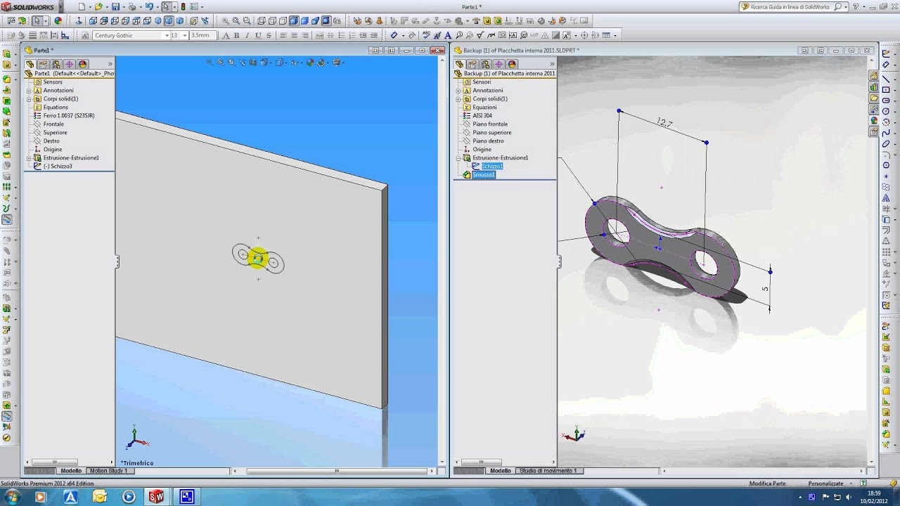 Solidworks - copiare schizzo con Crtl/trascina - YouTube