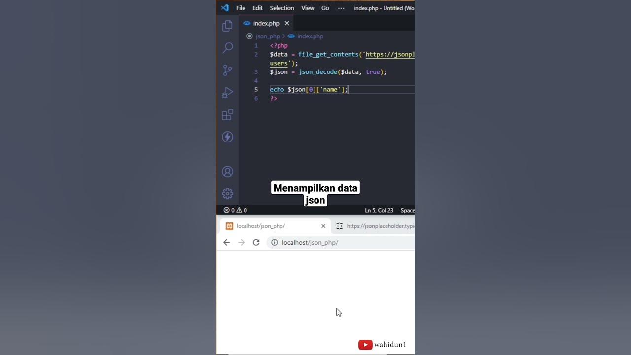 Menampilkan Data Json Dengan Php Shorts Php Json Programming Youtube