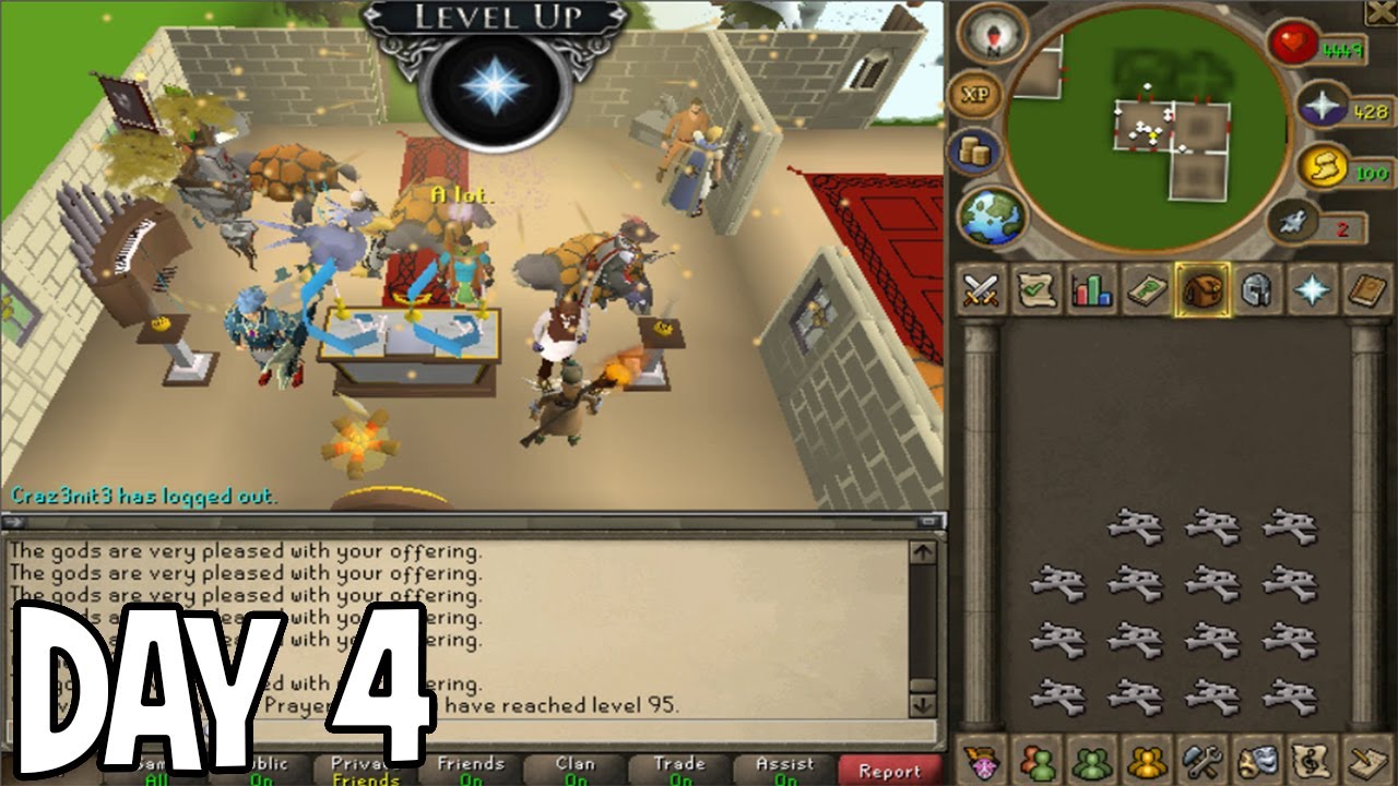 Runescape: 10 Days, 20 Minutes Marathon - 95 Prayer/Turmoil! - Day 4 ...