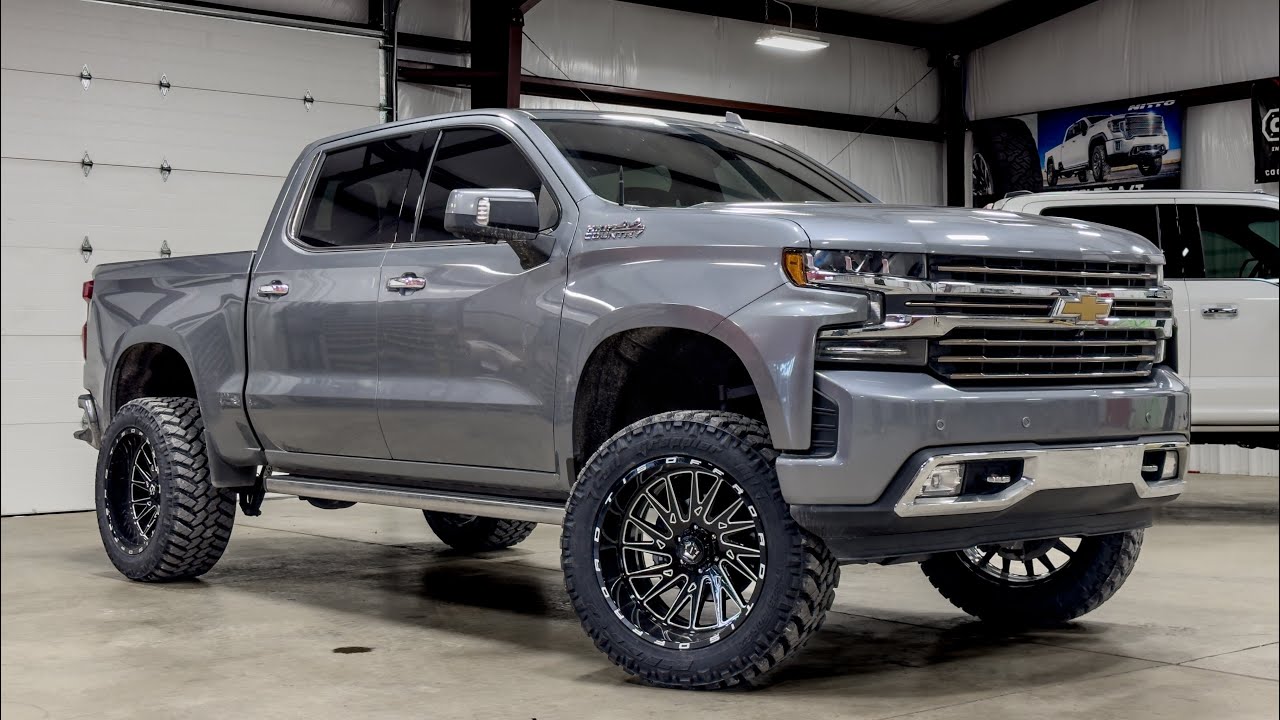Chevy HighCountry with 6” zone lift , 325/50r22s on 22x12 ! - YouTube