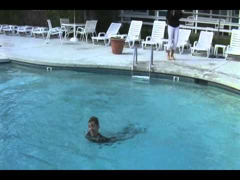 Meredith Jumps into Pool Fully Clothed - YouTube