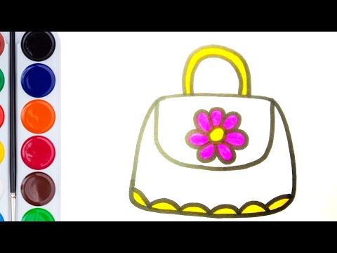 How to draw Purse || purse drawing easy step by step || Handbag drawing ...