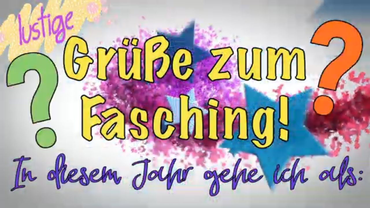 lustige Faschingsgrüße für Kinder - YouTube