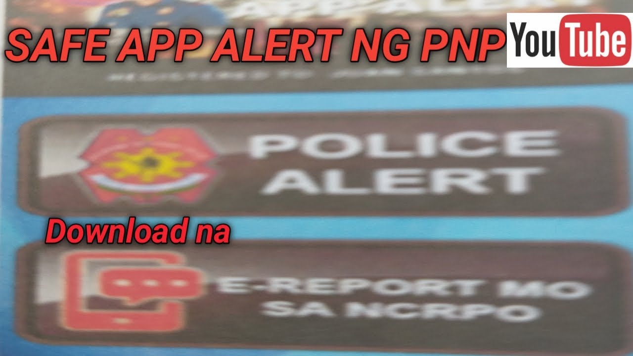 SAFE APP ALERT NG PNP#Police#barangay - YouTube