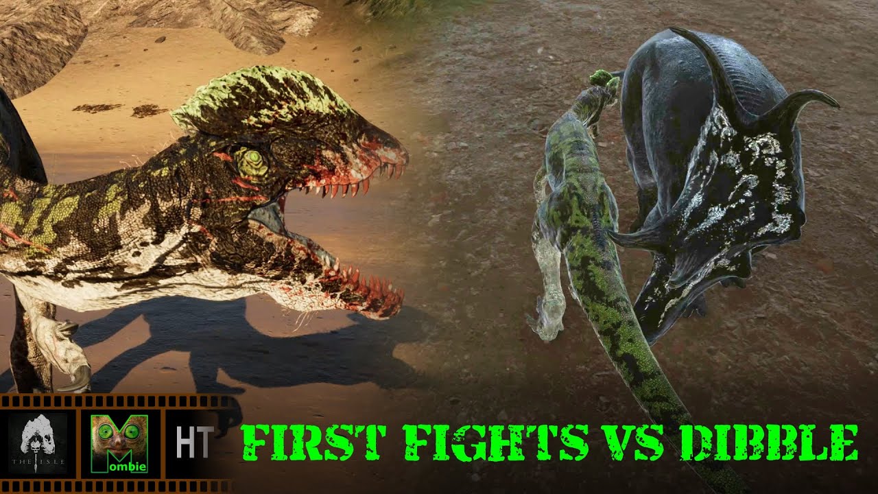 The Isle Evrima - First Fights vs Dibble - Horde Test - Dilophosaurus ...