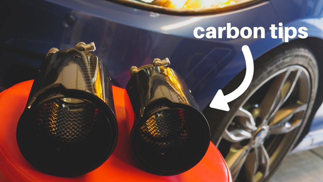 M235I GETS M-Performance REPLICA Carbon Exhaust Tips! - YouTube