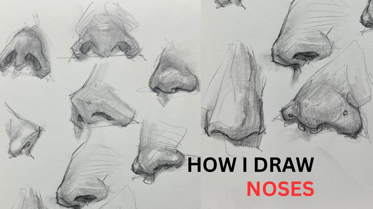 Learn how to draw noses | Draw with me - YouTube