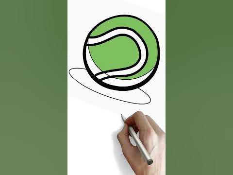 How to Draw a Tennis Ball Easy - YouTube