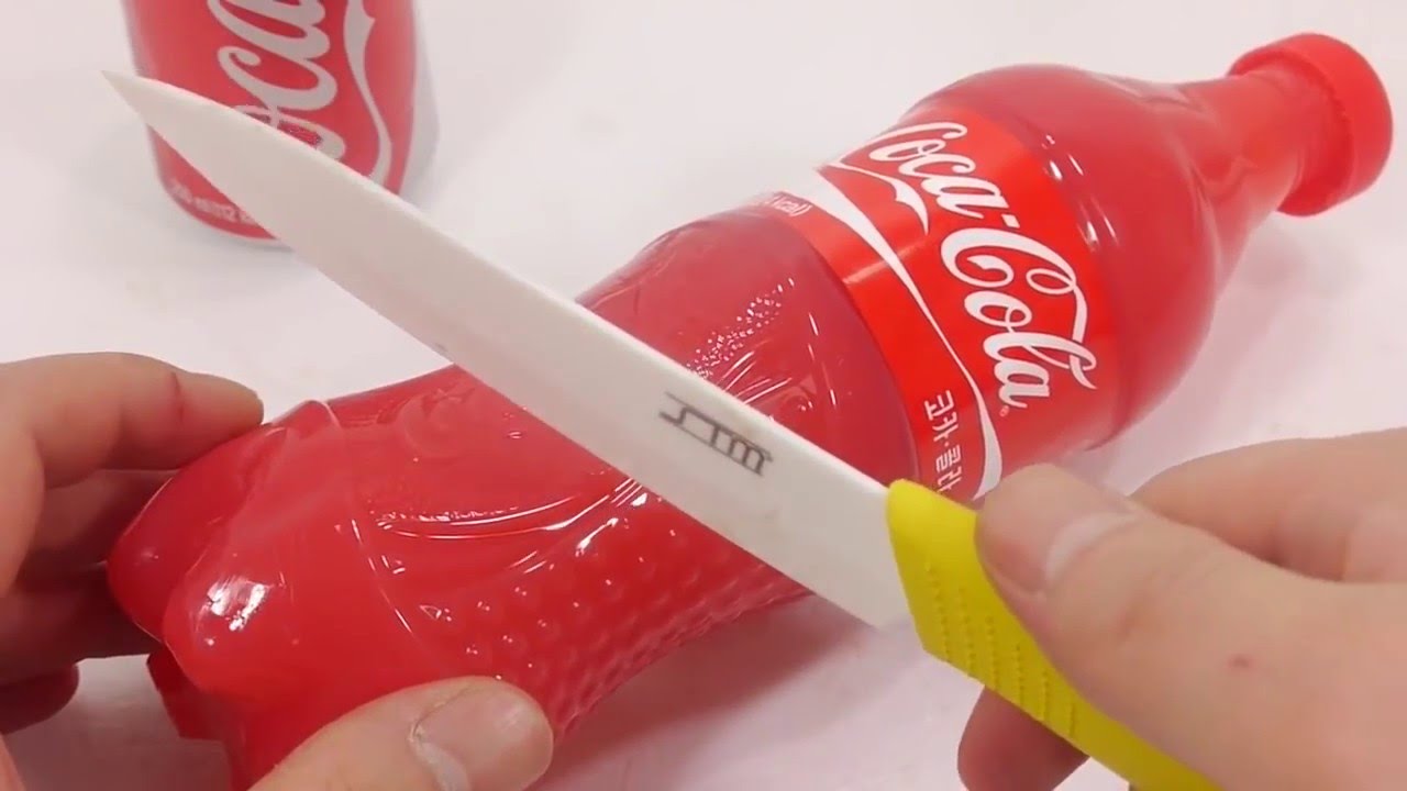 How-To Gummy Bottle Shape Strawberry Coke Jelly Dessert - YouTube