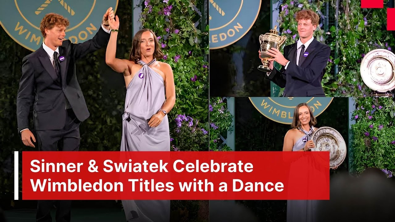 Jannik Sinner & Iga Swiatek Dance Together After Wimbledon Wins | AD1E ...