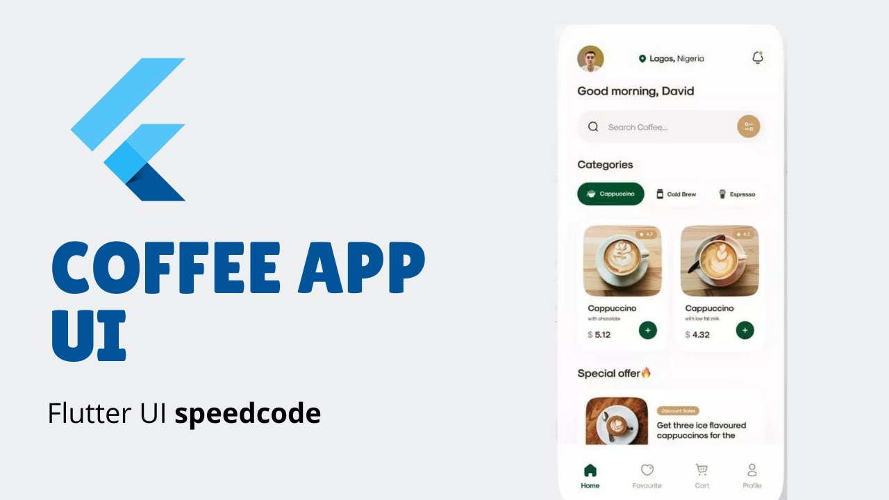 Flutter Ui - Coffee app in flutter - YouTube