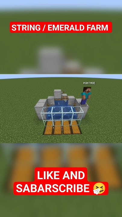 HOW TO MAKE STRING AND EMERALD FARM IN MINECRAFT 🤧#gaming #minecraft # ...