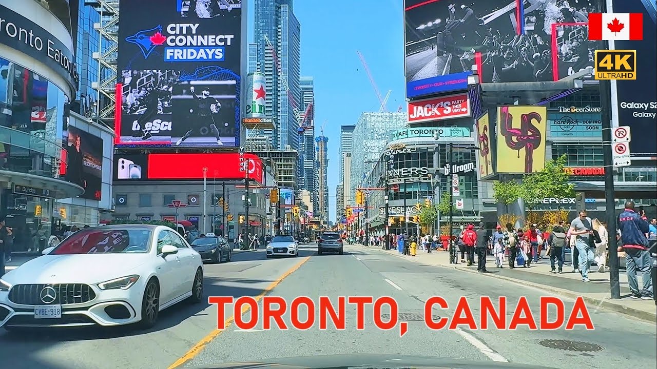 Driving on Main and Longest Street in Toronto Canada - Yonge Street ...