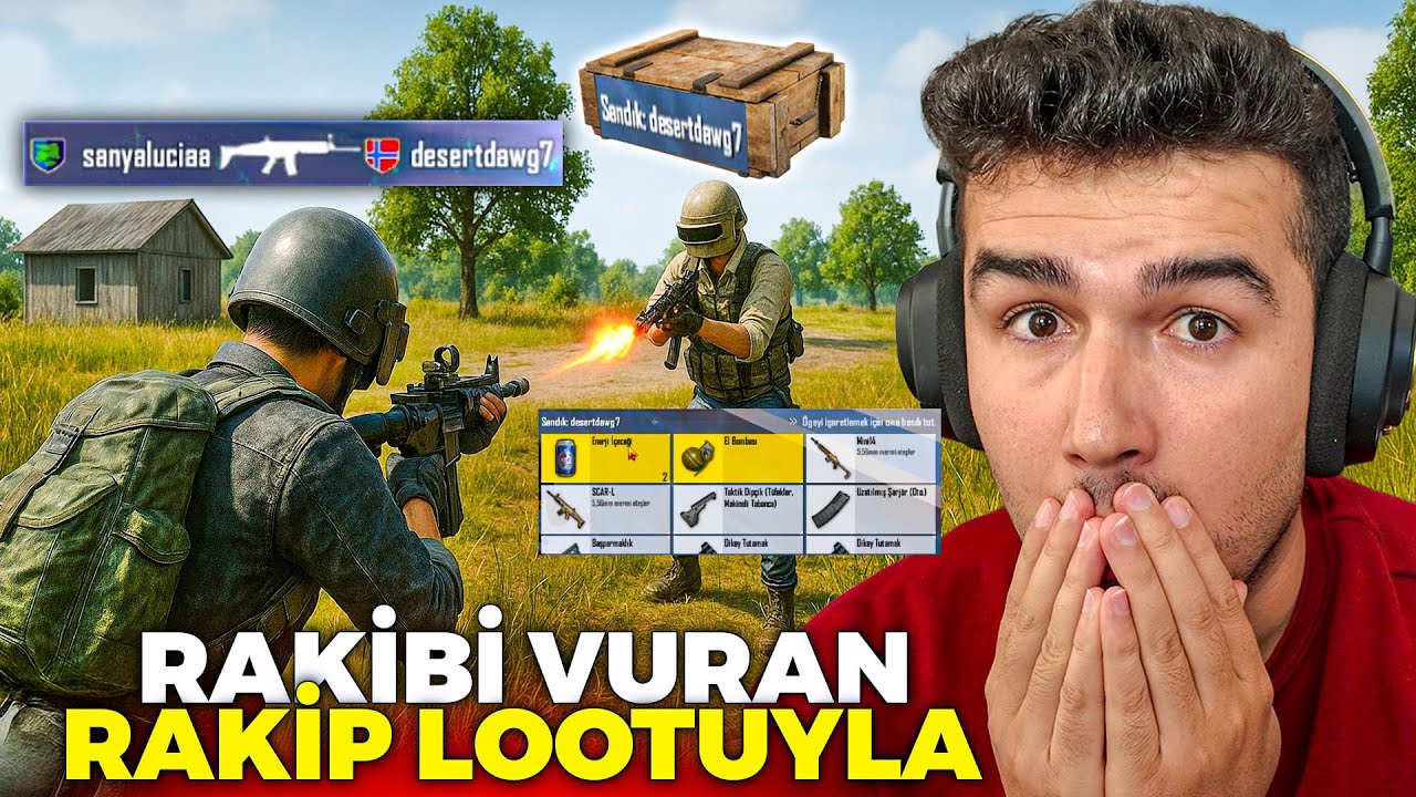 RAKİBİ VURAN RAKİP LOOTU İLE WİN ALMAK? PUBG MOBILE - YouTube
